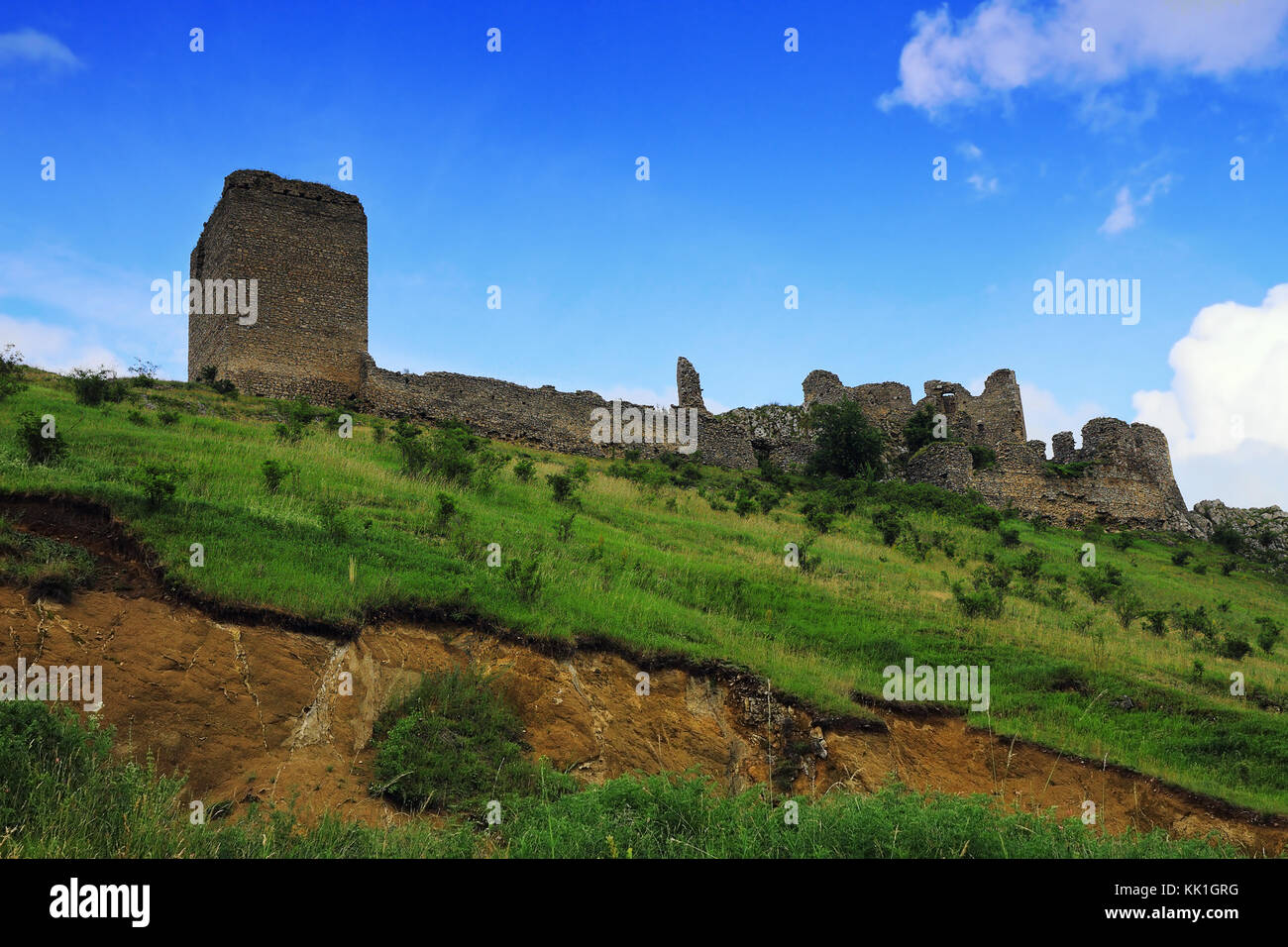 ruins of Coltesti medieval fortress in Alba county Stock Photo - Alamy