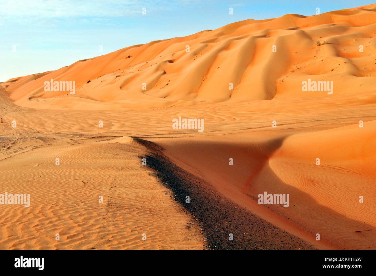 Wind-formed patterns in this collection of sand in the Arabian Desert ...