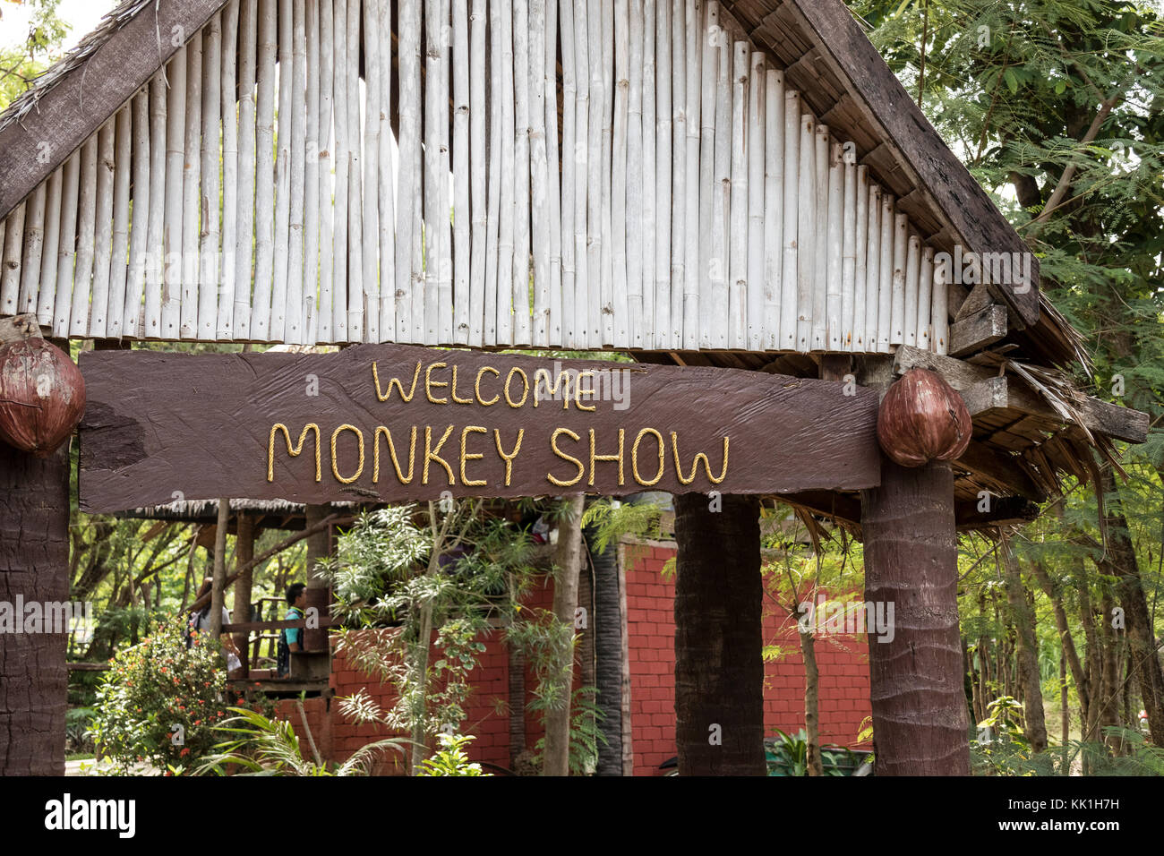 Entrance to the Monkey Show in Koh Samui, Thailand Stock Photo - Alamy