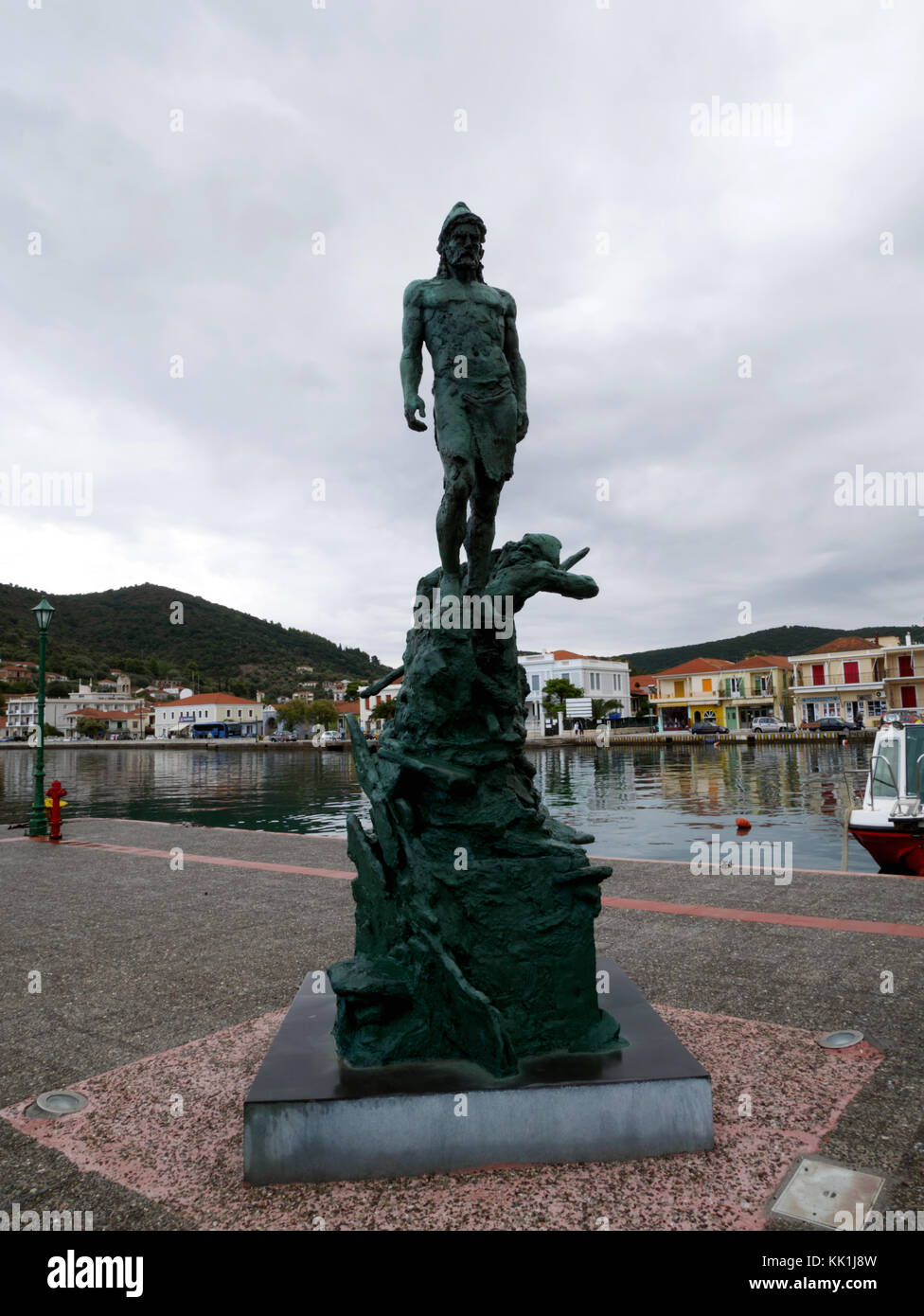 Statue of Odysseus, Vathy, Ithaca, Greece Stock Photo - Alamy