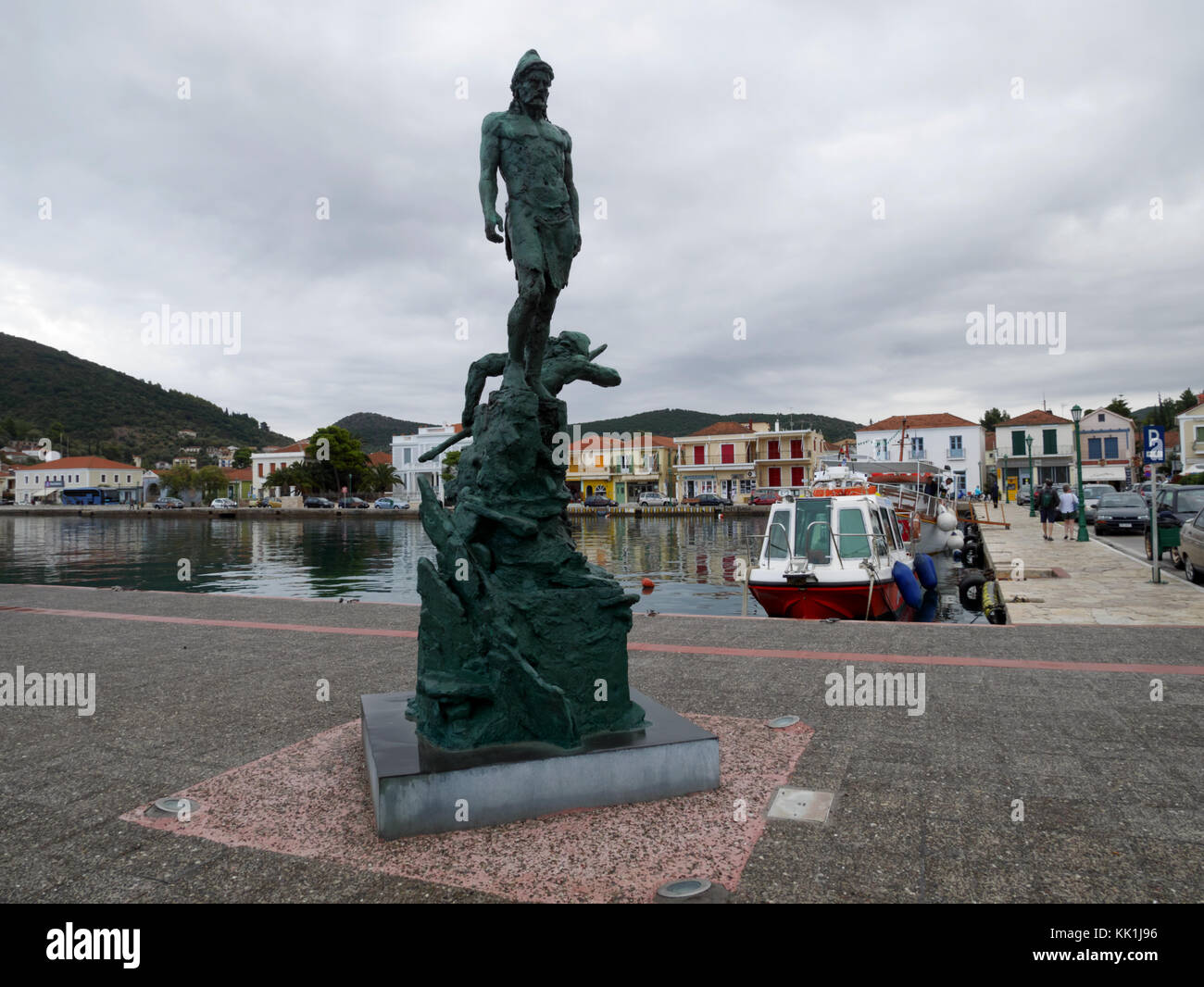 Statue of Odysseus, Vathy, Ithaca, Greece Stock Photo - Alamy