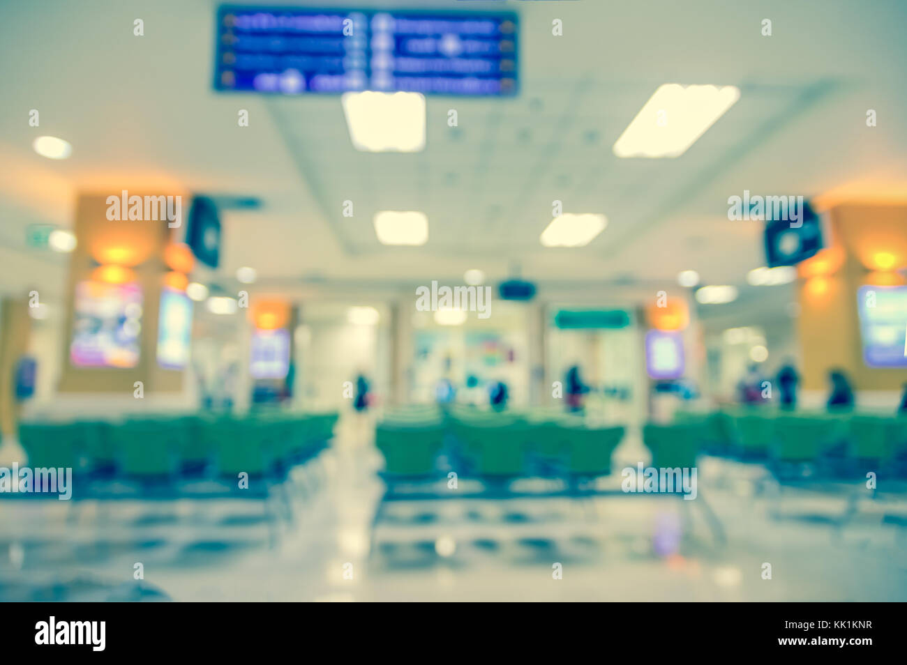 Abstract photo blurred of hospital background, Patient sitting chair ...