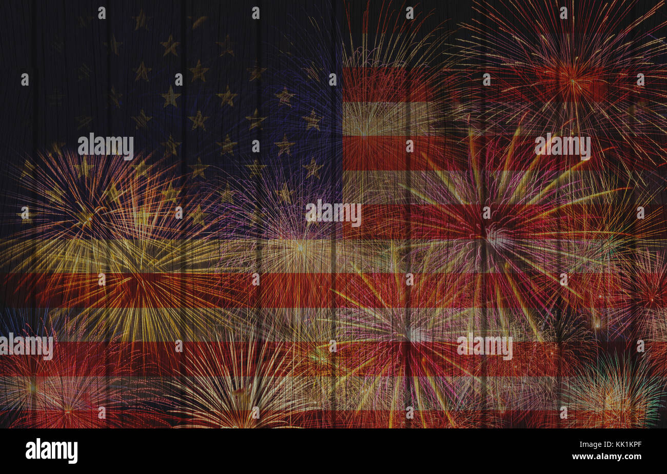 Multicolor Fireworks Celebrate over the United state of America USA ...