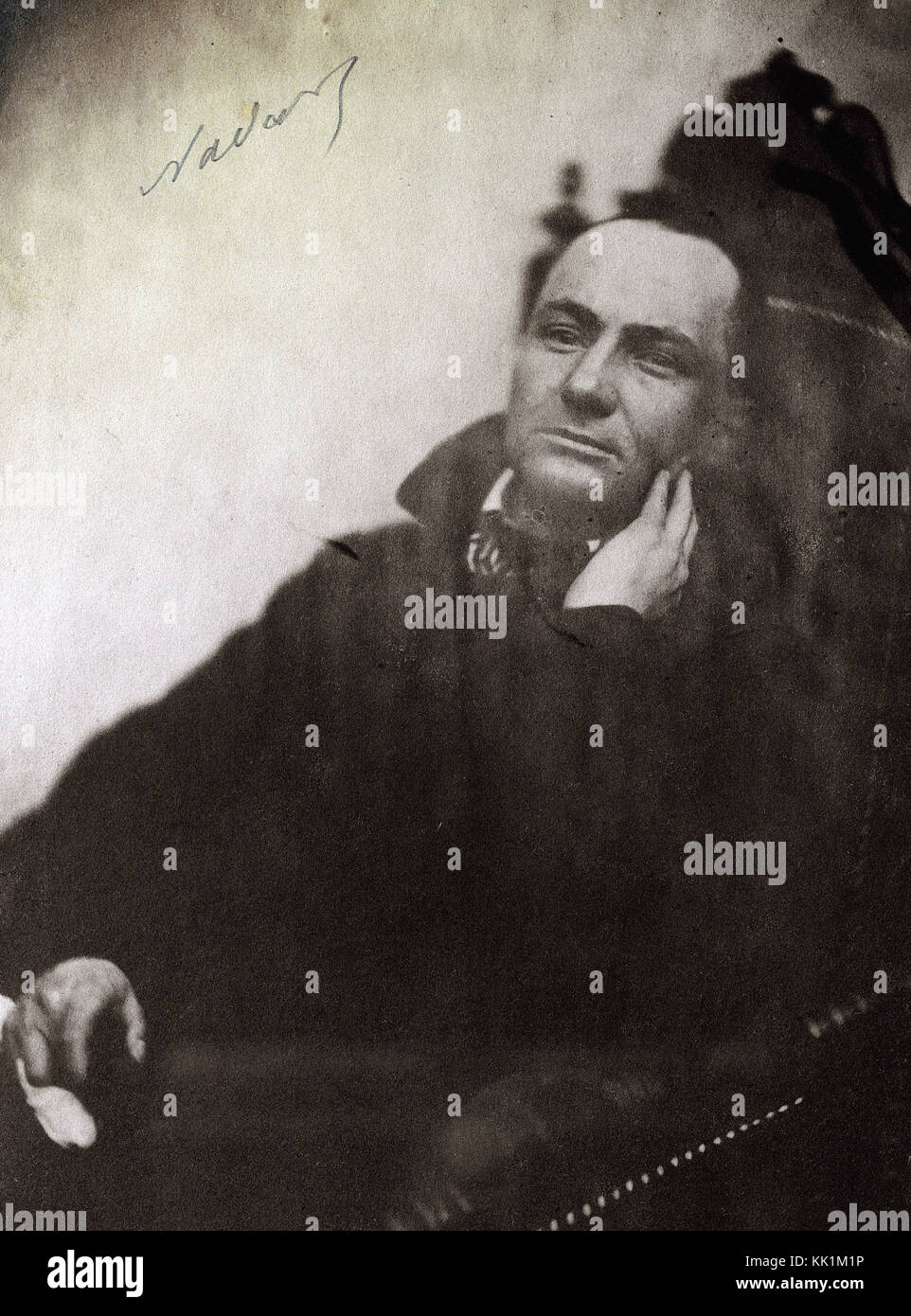 Felix Tournachon Nadar - Portrait of Charles Baudelaire - 1855 Stock ...