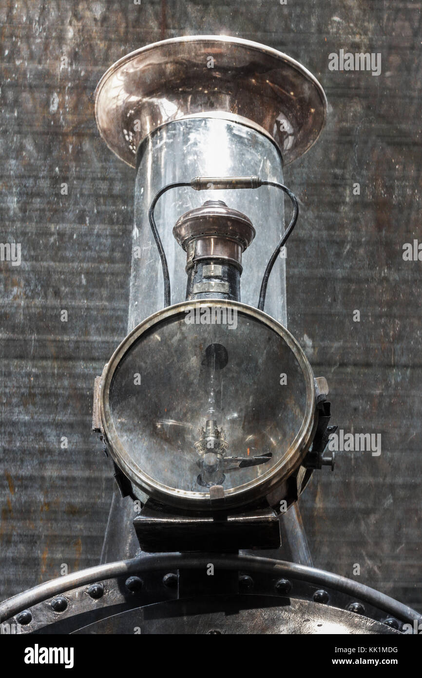 Large old light on a train in the Netherlands Stock Photo - Alamy