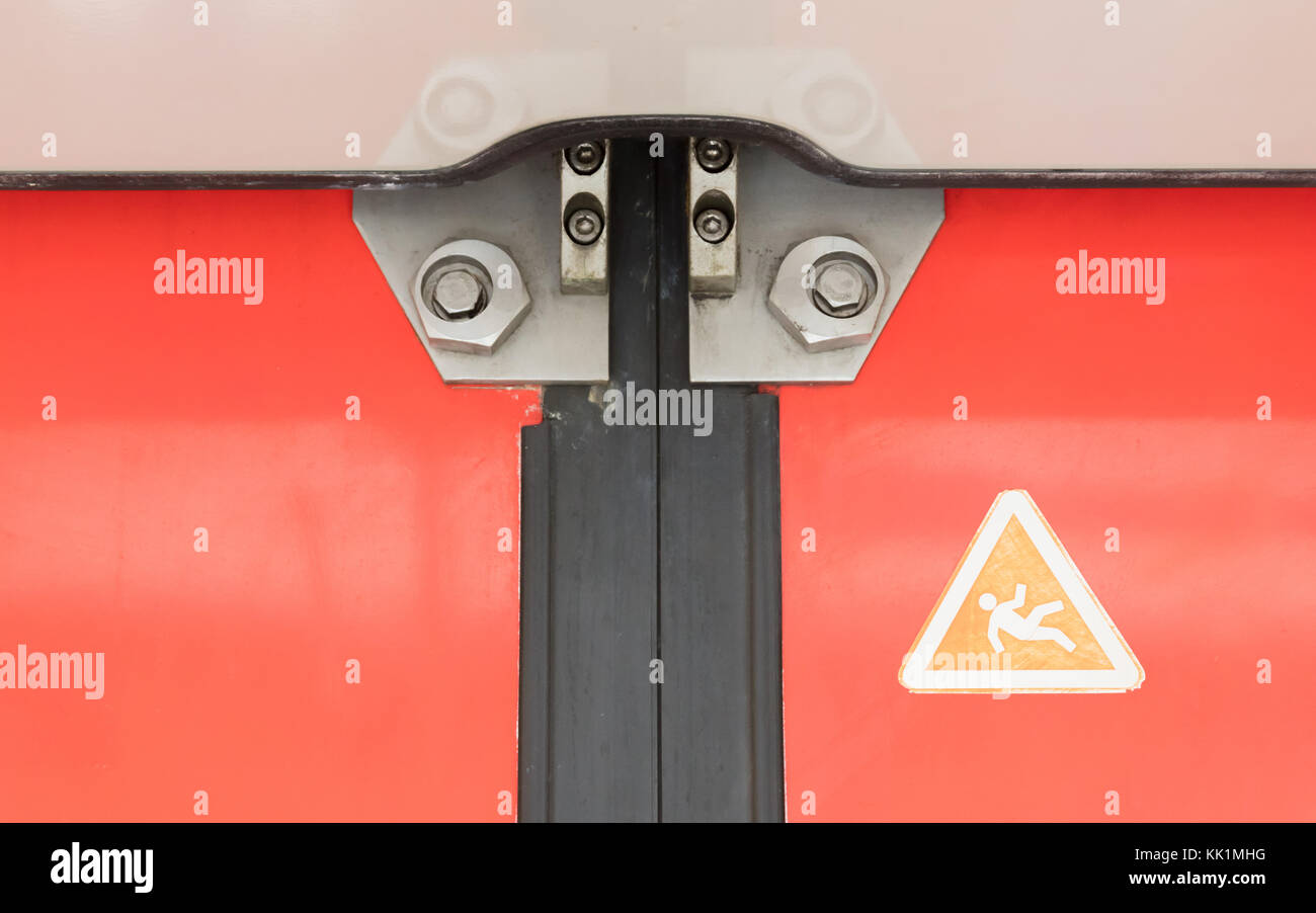 Vintage door on the train compartment, dutch train Stock Photo - Alamy