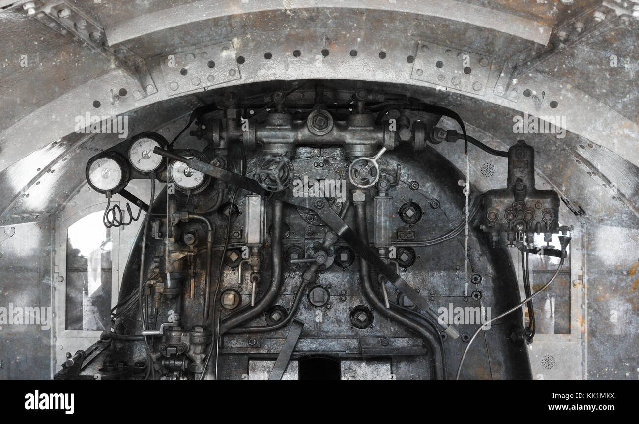 Vintage locomotive - Controling an old train - The Netherlands Stock ...