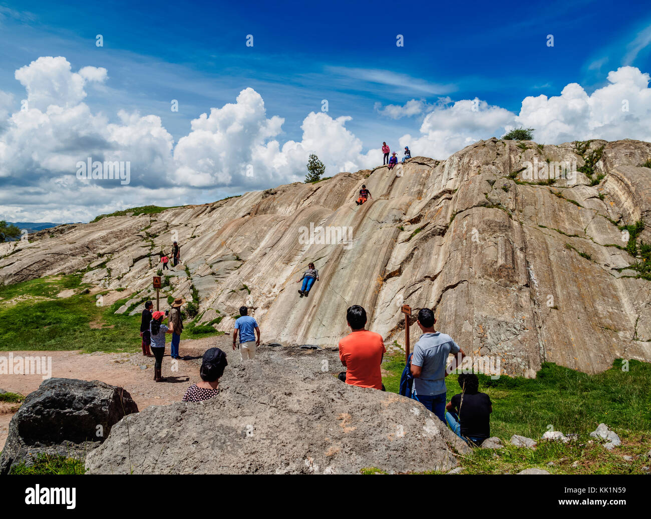 Rock Slide, Sacsayhuaman, Cusco Region, Peru Stock Photo - Alamy