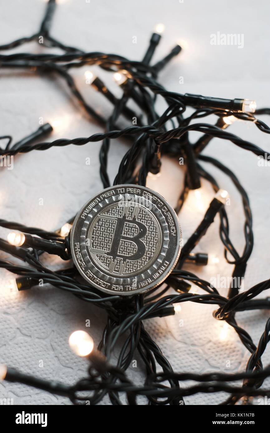 Crypto currency physical bitcoin coin. Bitcoin tokens digital money ...