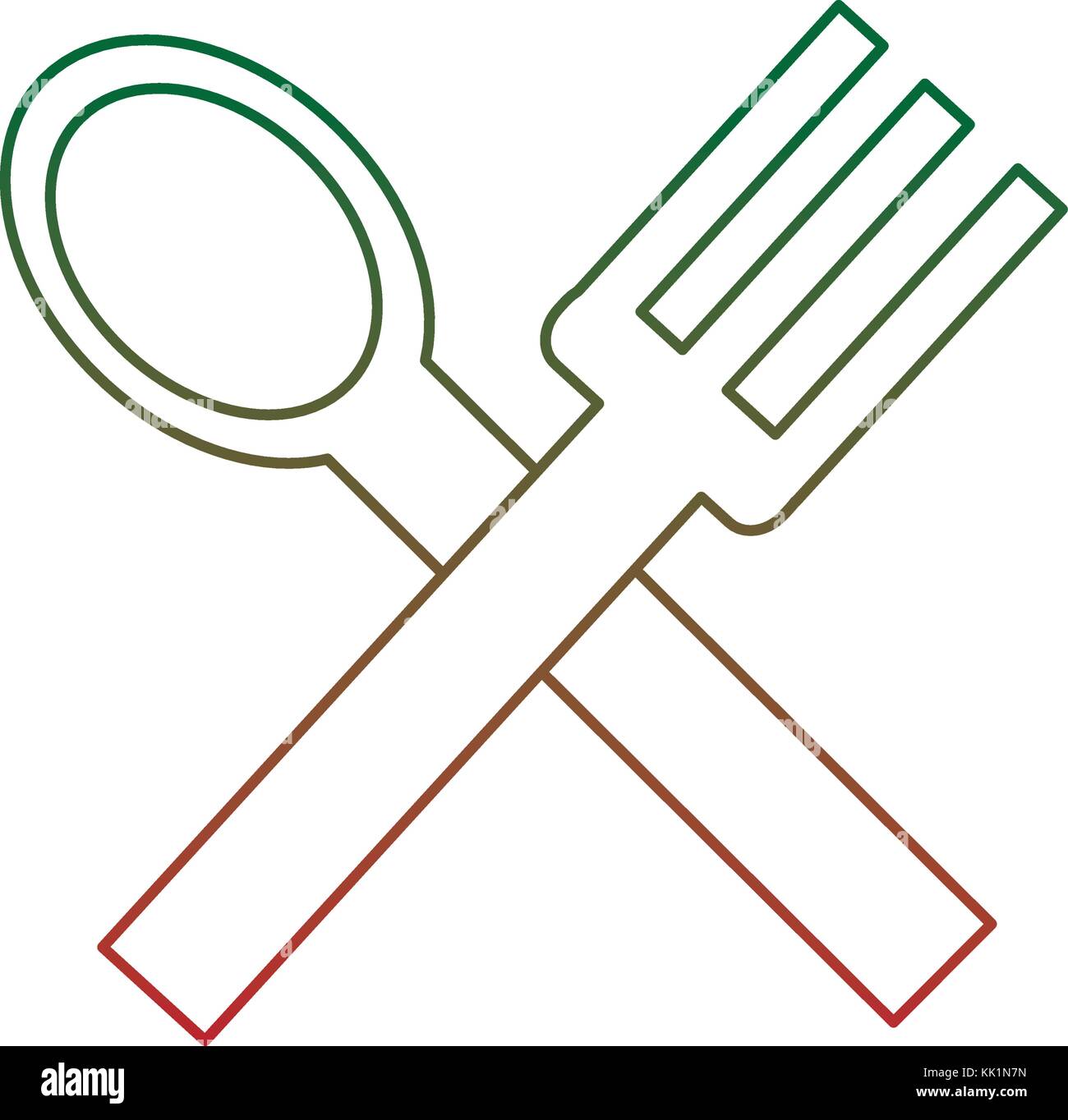 Spoon and fork design Stock Vector Image & Art - Alamy
