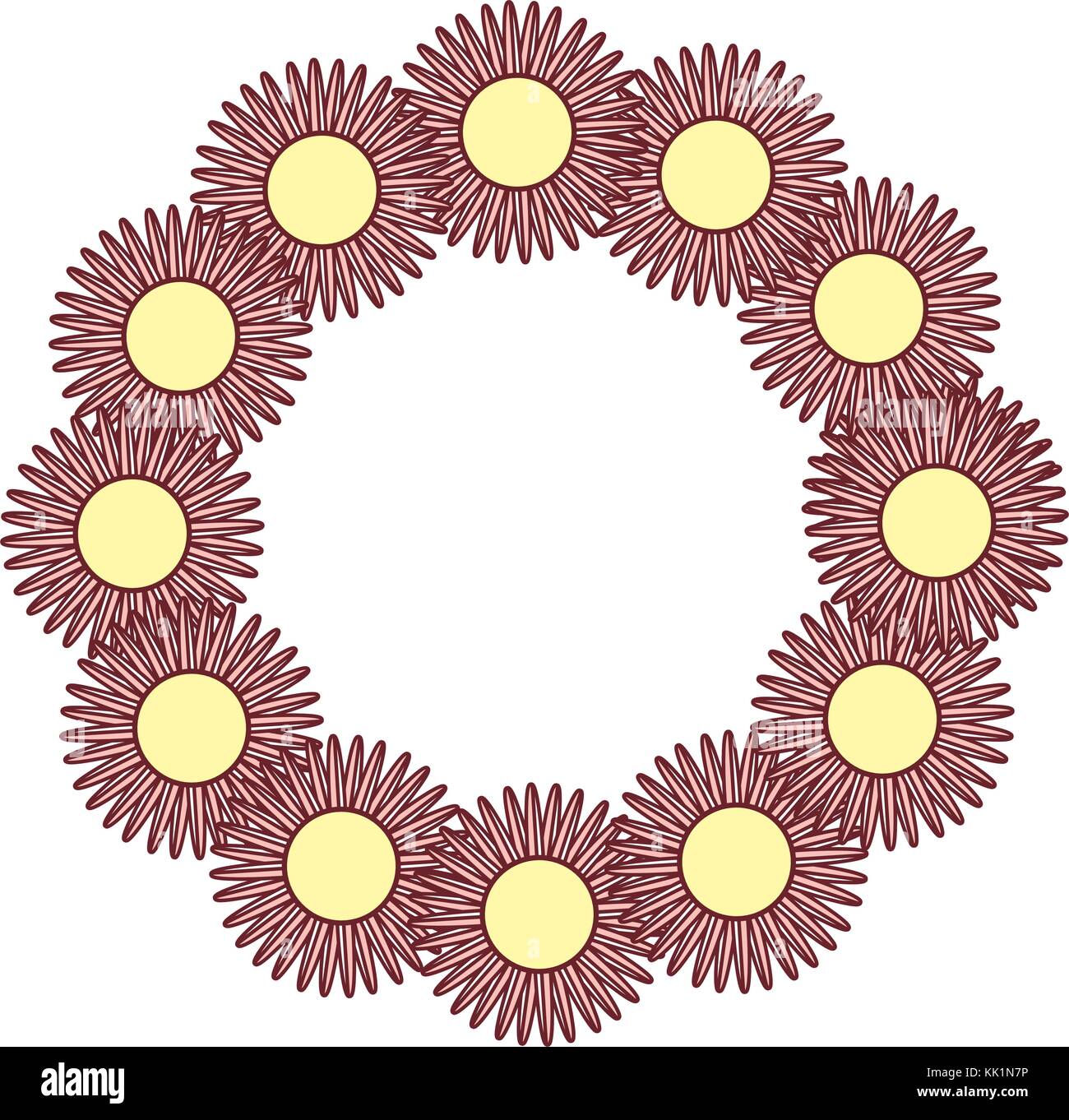 wreath of flowers icon Stock Vector Image & Art - Alamy