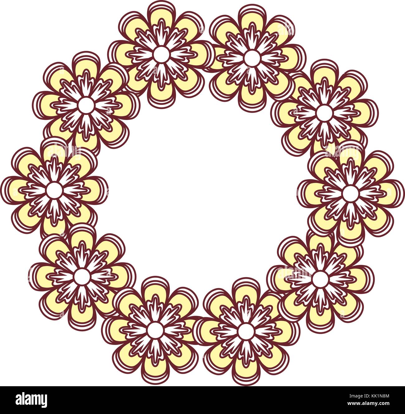 wreath of flowers icon Stock Vector Image & Art - Alamy