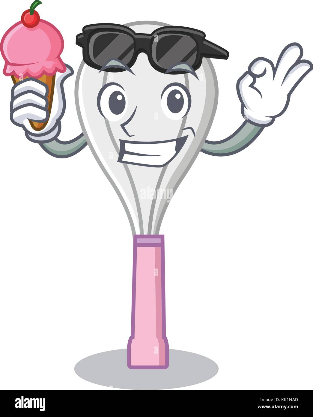 With ice cream whisk character cartoon style Stock Vector Image & Art ...