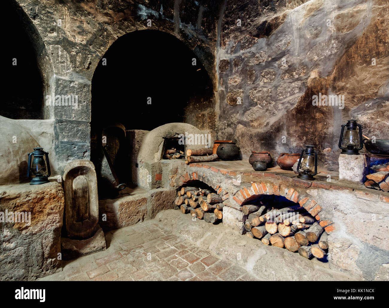Kitchen Interior, Santa Catalina Monastery, Arequipa, Peru Stock Photo ...