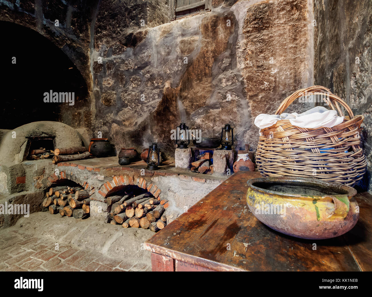 Kitchen Interior, Santa Catalina Monastery, Arequipa, Peru Stock Photo ...