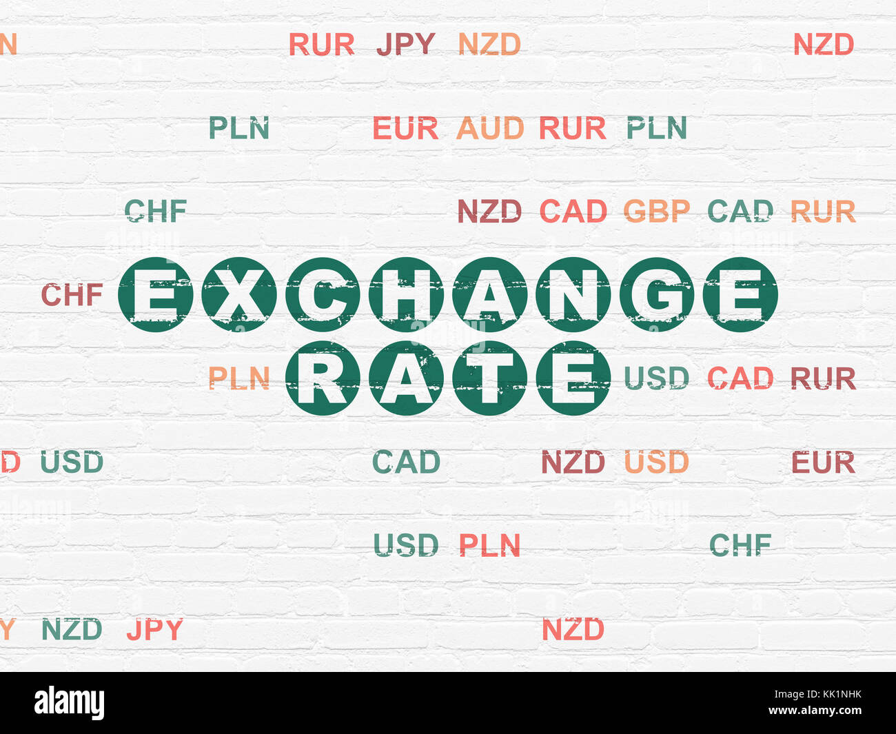 Currency concept: Exchange Rate on wall background Stock Photo - Alamy
