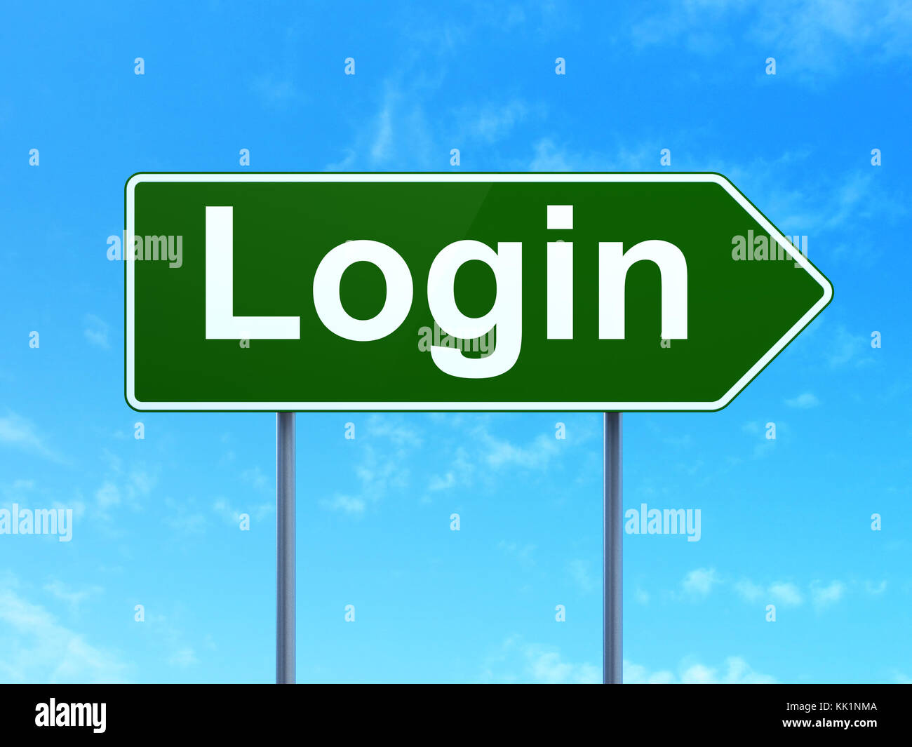 Security concept: Login on road sign background Stock Photo - Alamy