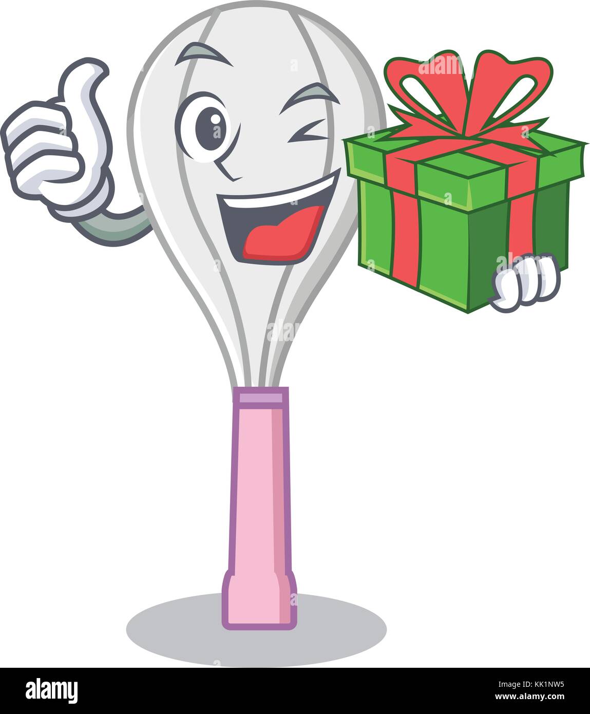 With gift whisk character cartoon style Stock Vector Image & Art - Alamy