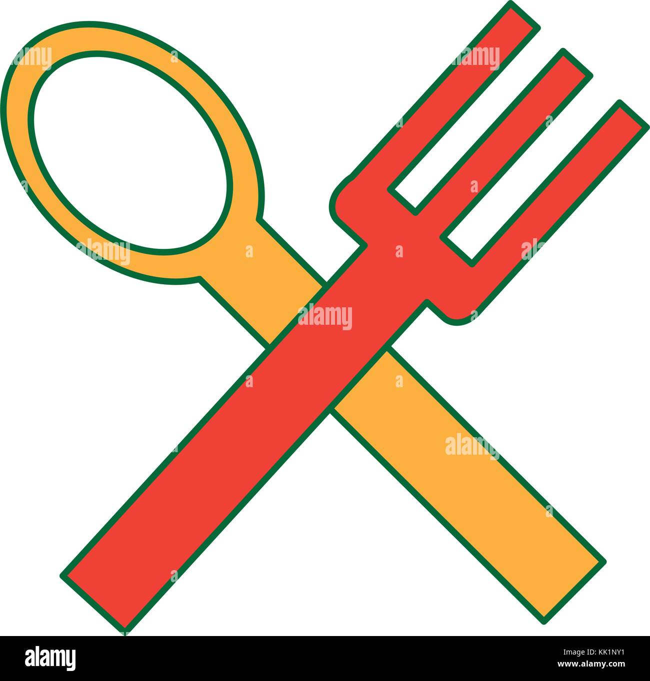 Spoon and fork design Stock Vector Image & Art - Alamy