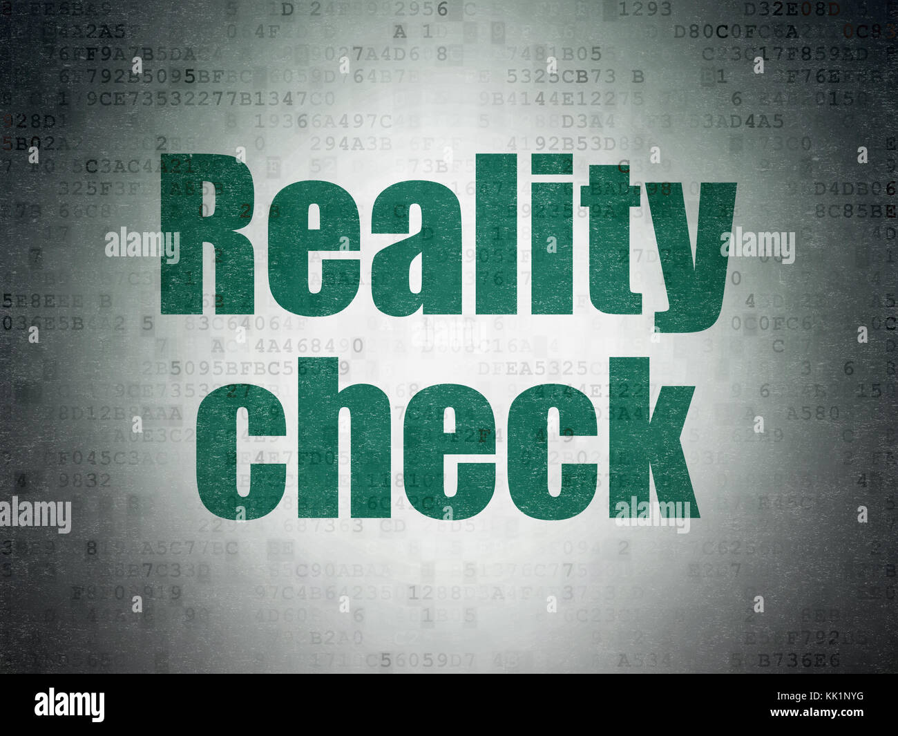 Finance concept: Reality Check on Digital Data Paper background Stock ...