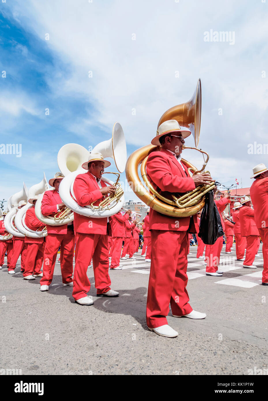Fiesta de la Virgen de la Candelaria, Main Square, Puno, Peru Stock ...