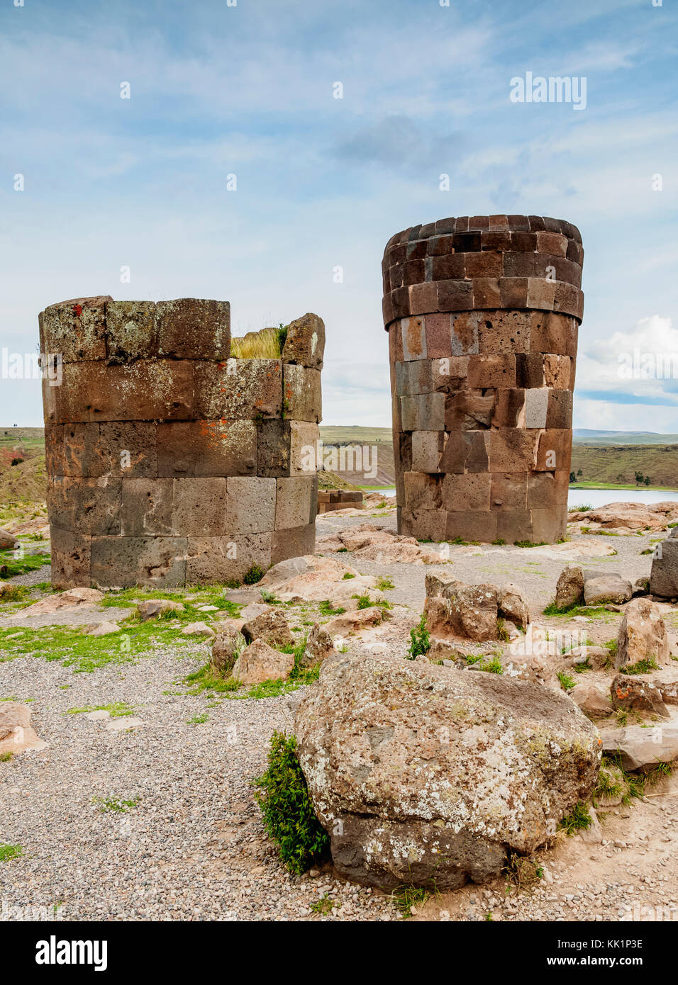 Chullpas in Sillustani, Puno Region, Peru Stock Photo - Alamy