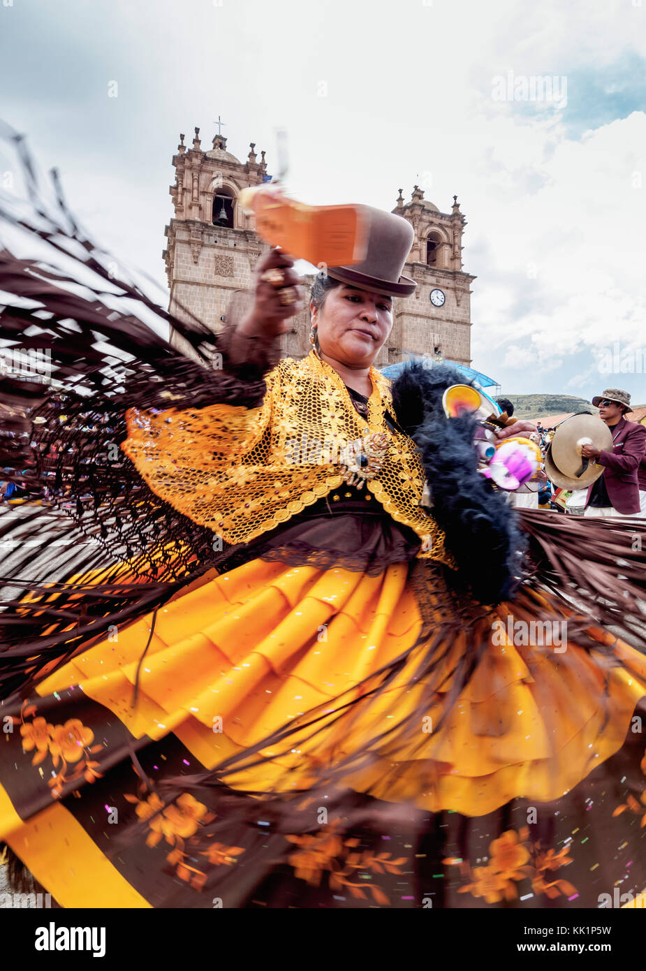 Fiesta de la Virgen de la Candelaria, Main Square, Puno, Peru Stock ...