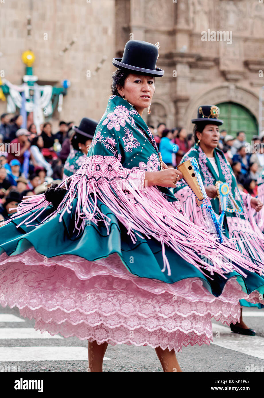 Fiesta de la Virgen de la Candelaria, Main Square, Puno, Peru Stock ...