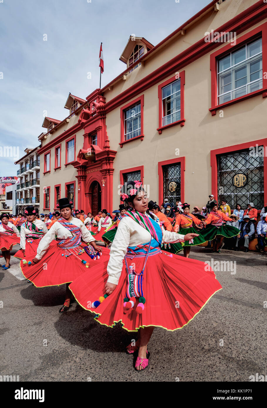 Fiesta de la Virgen de la Candelaria, Main Square, Puno, Peru Stock ...