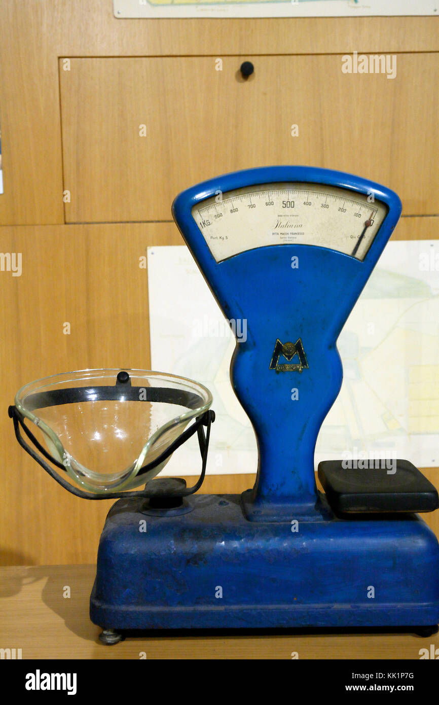 Italy Emilia Romagna Cervia: Salt Museum: balance for salt weight Stock ...