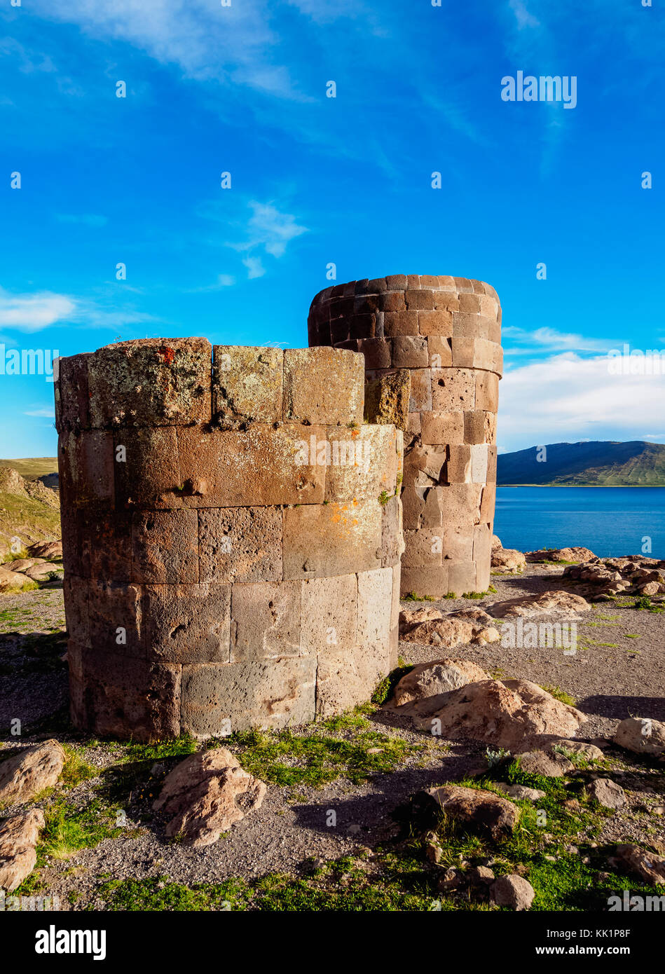 Cemetery of sillustani at lake umayo hi-res stock photography and ...
