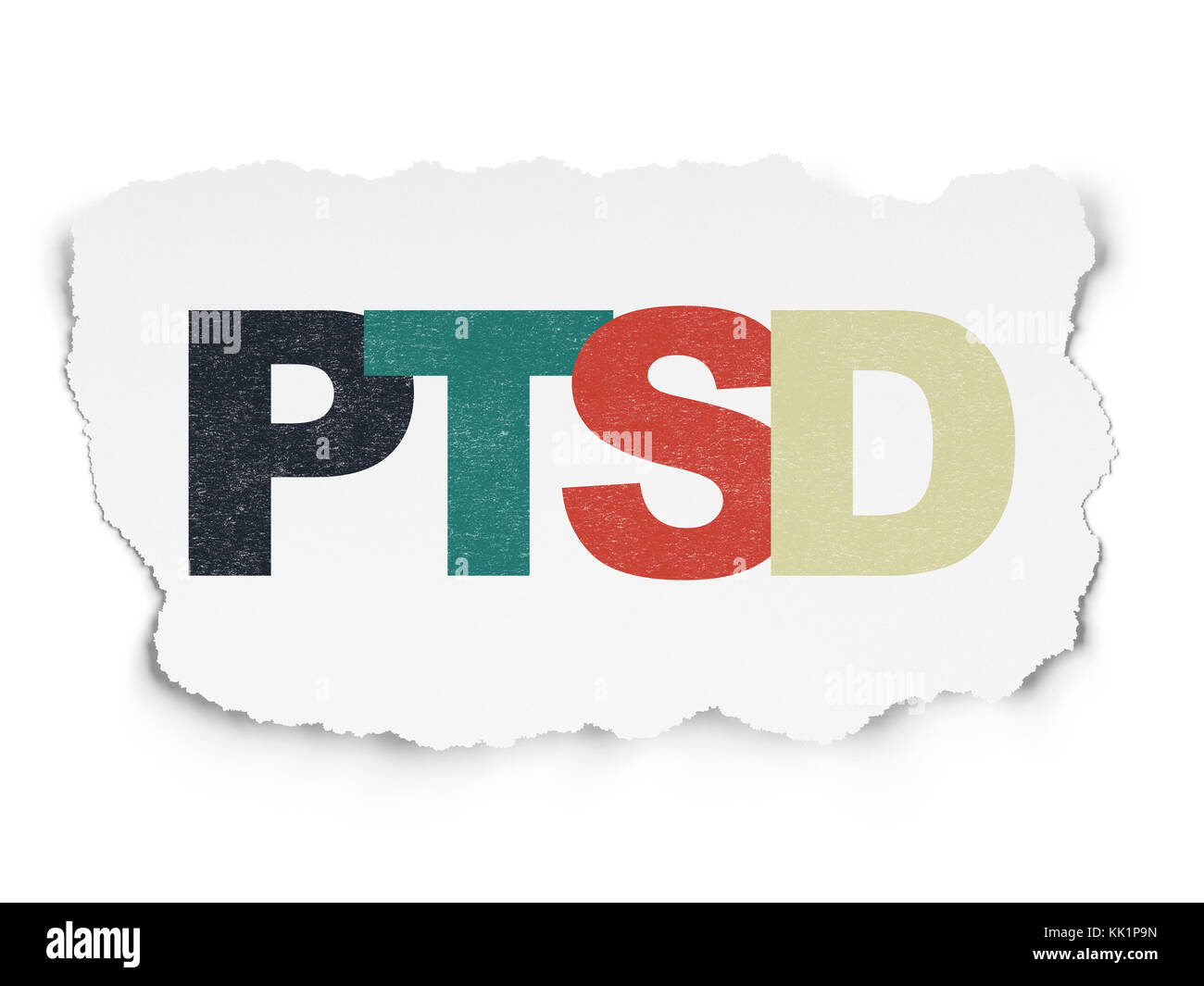 Healthcare concept: PTSD on Torn Paper background Stock Photo - Alamy