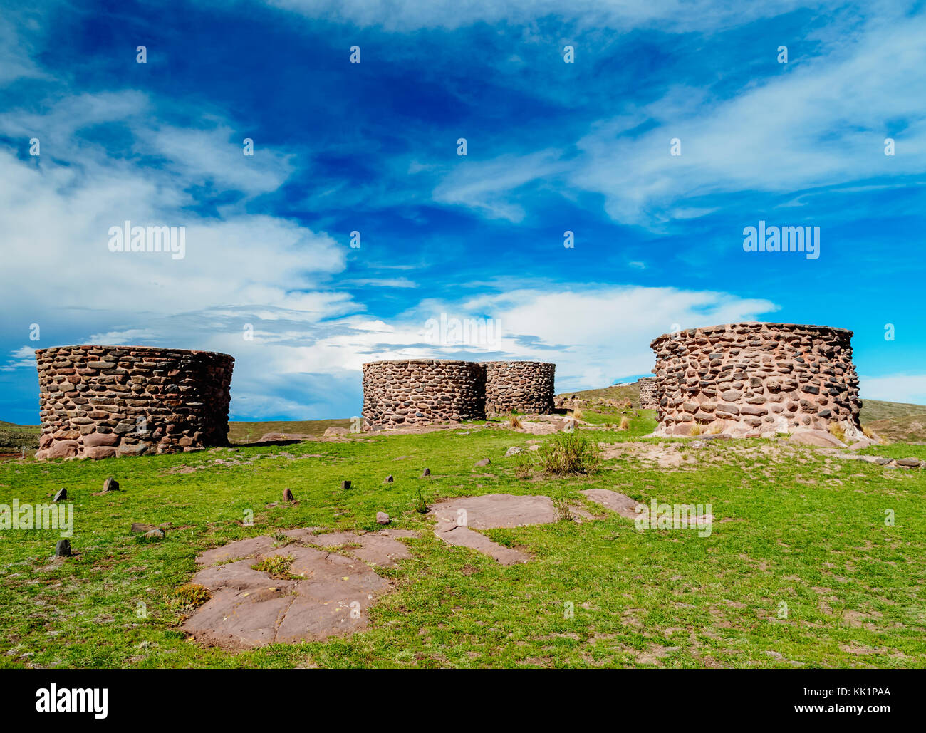 Chullpas in Sillustani, Puno Region, Peru Stock Photo - Alamy