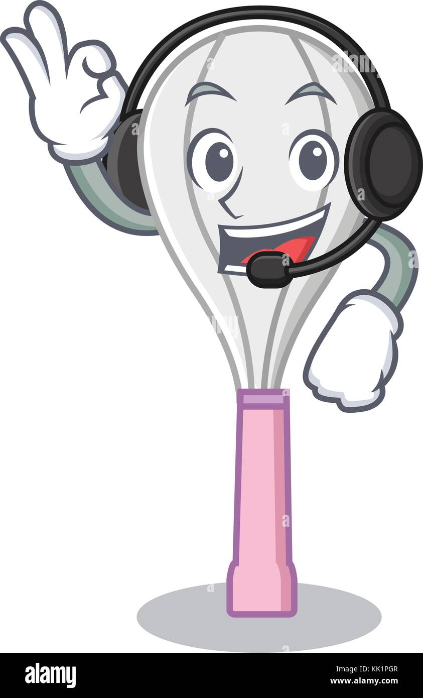 With headphone whisk character cartoon style Stock Vector Image & Art ...