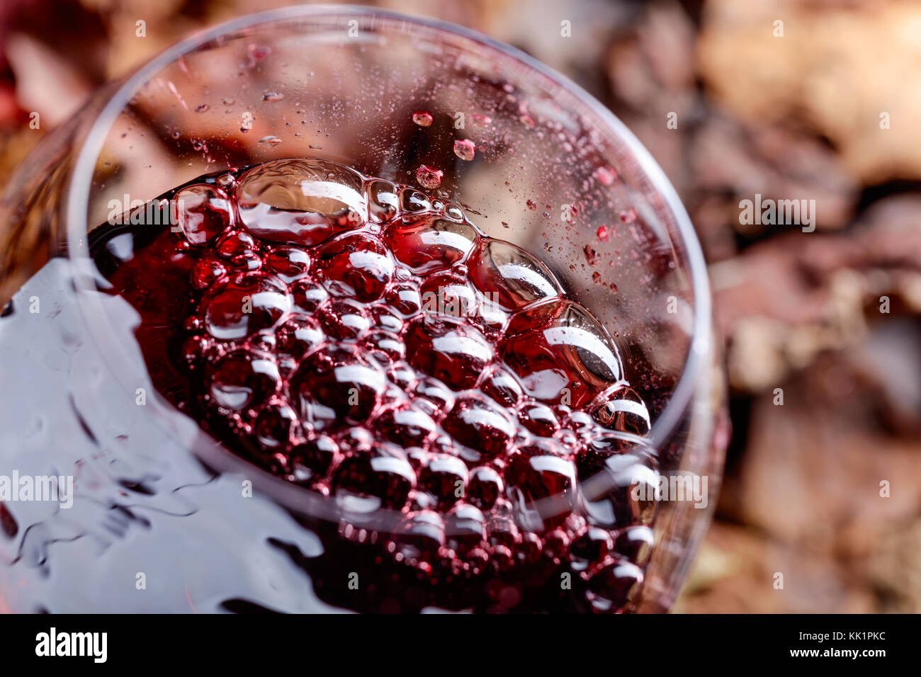 Red wine in a glass , selective focus Stock Photo - Alamy