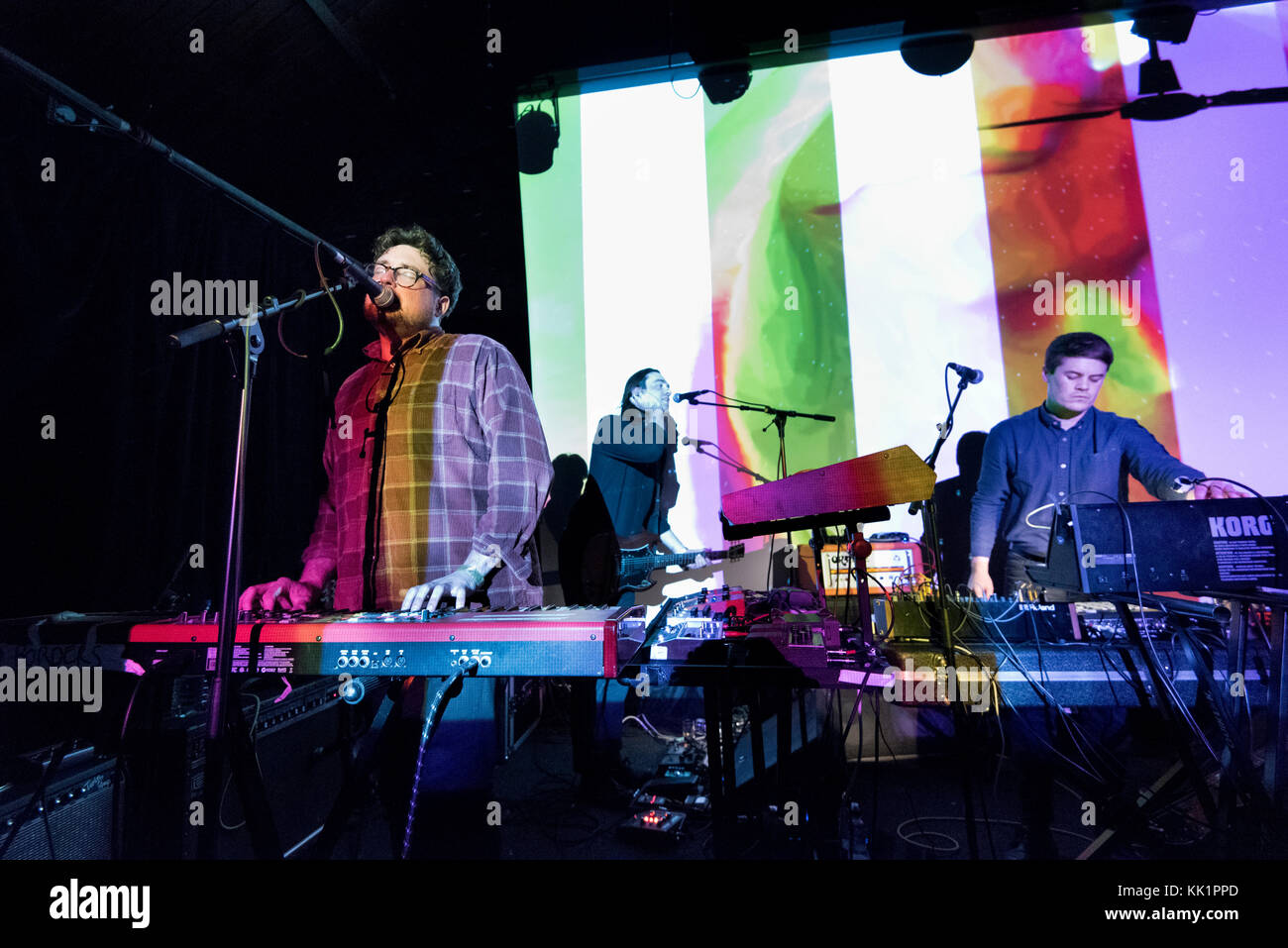 Leeds rock band Hookworms in concert at The Trades Club, Hebden Bridge ...