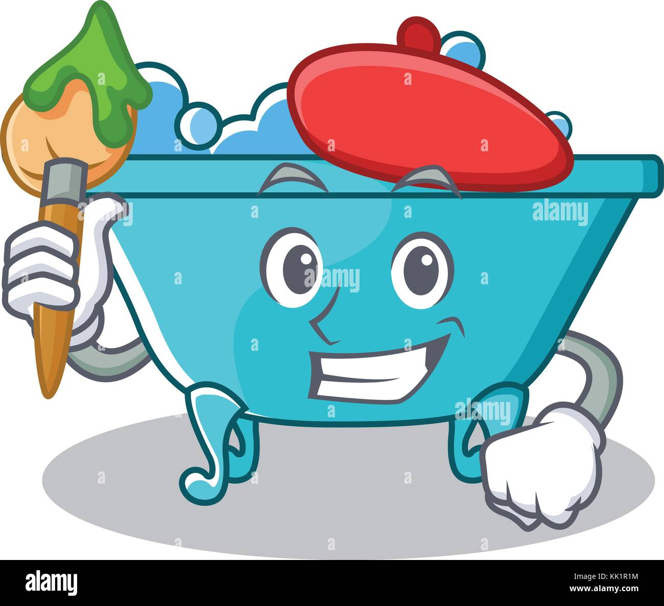 Artist bathtub character cartoon style Stock Vector Image & Art - Alamy