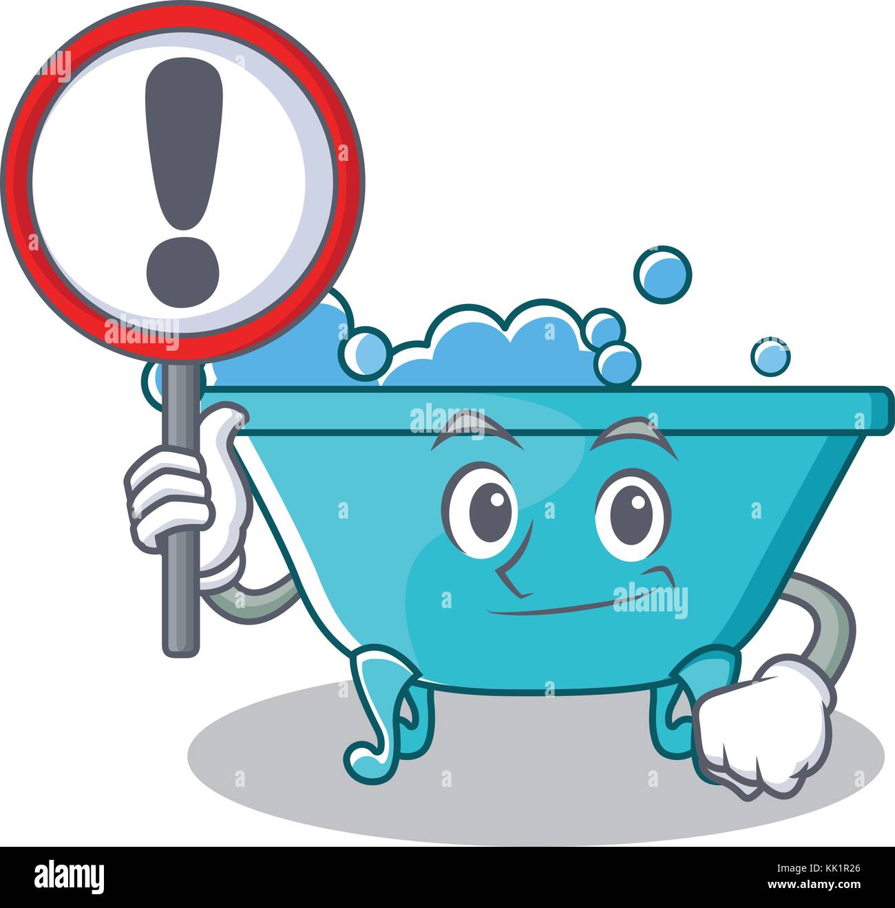 With sign bathtub character cartoon style Stock Vector Image & Art - Alamy