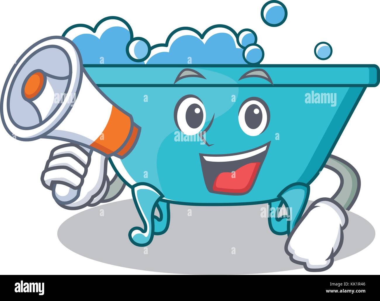 With megaphone bathtub character cartoon style Stock Vector Image & Art ...