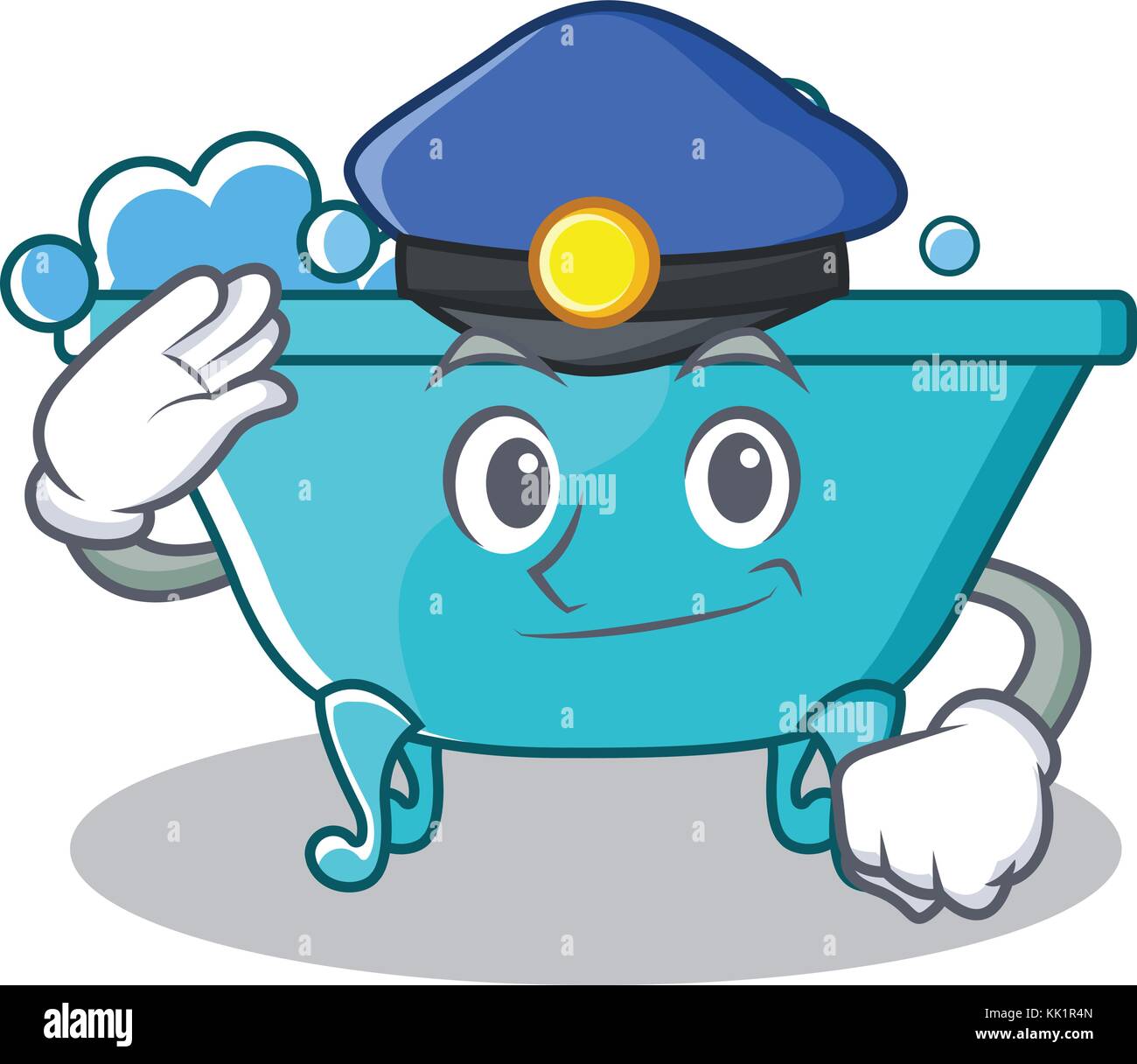 Police bathtub character cartoon style Stock Vector Image & Art - Alamy
