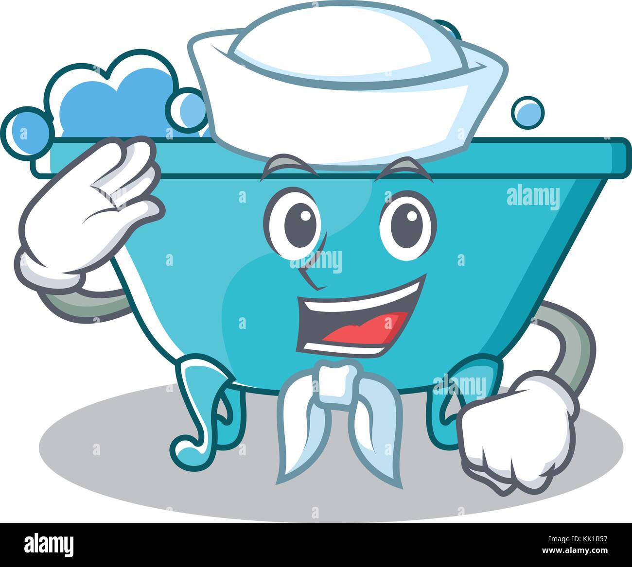 Sailor bathtub character cartoon style Stock Vector Image & Art - Alamy