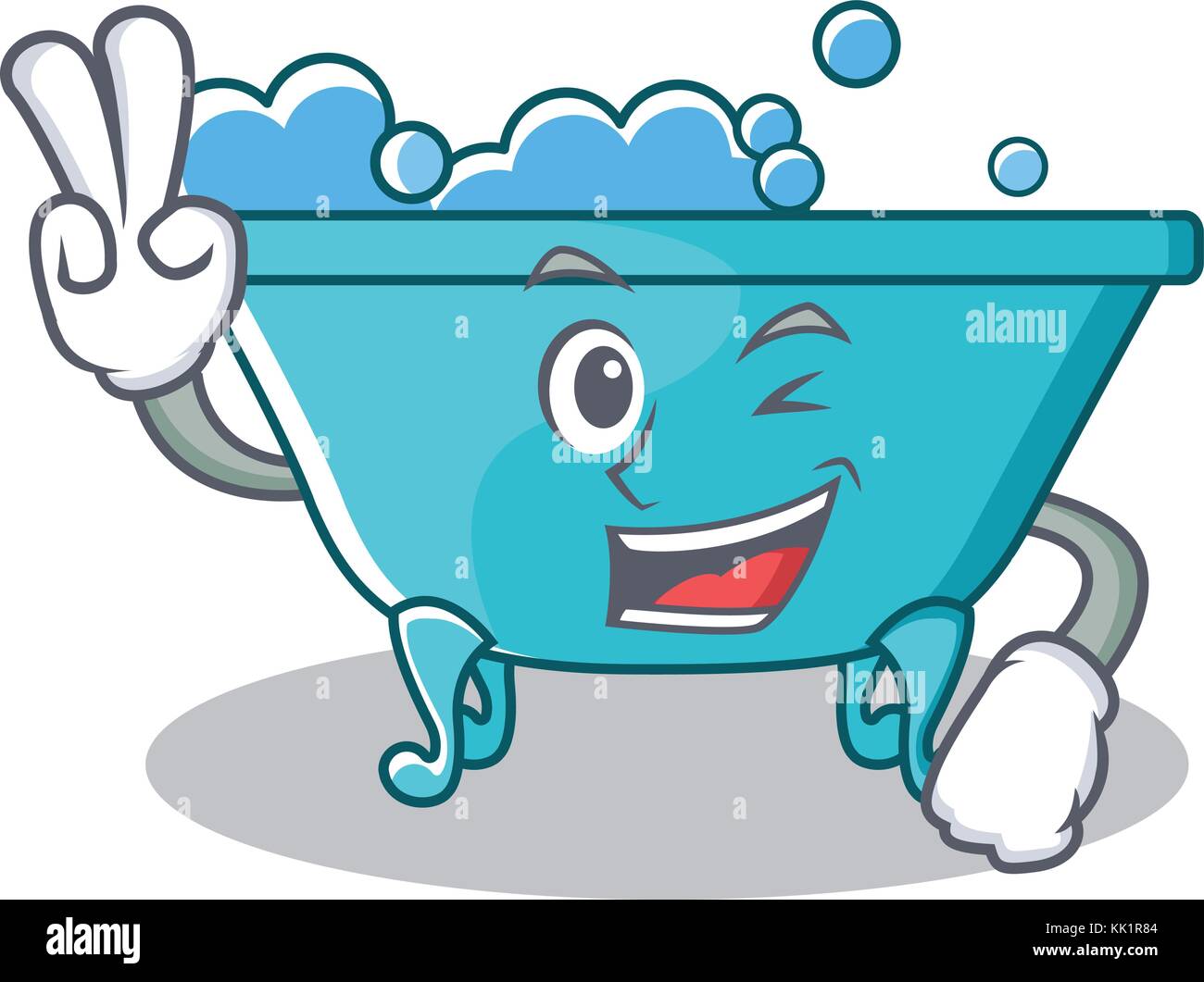 Two finger bathtub character cartoon style Stock Vector Image & Art - Alamy