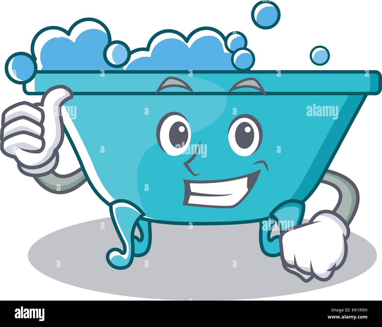 Thumbs up bathtub character cartoon style Stock Vector Image & Art - Alamy