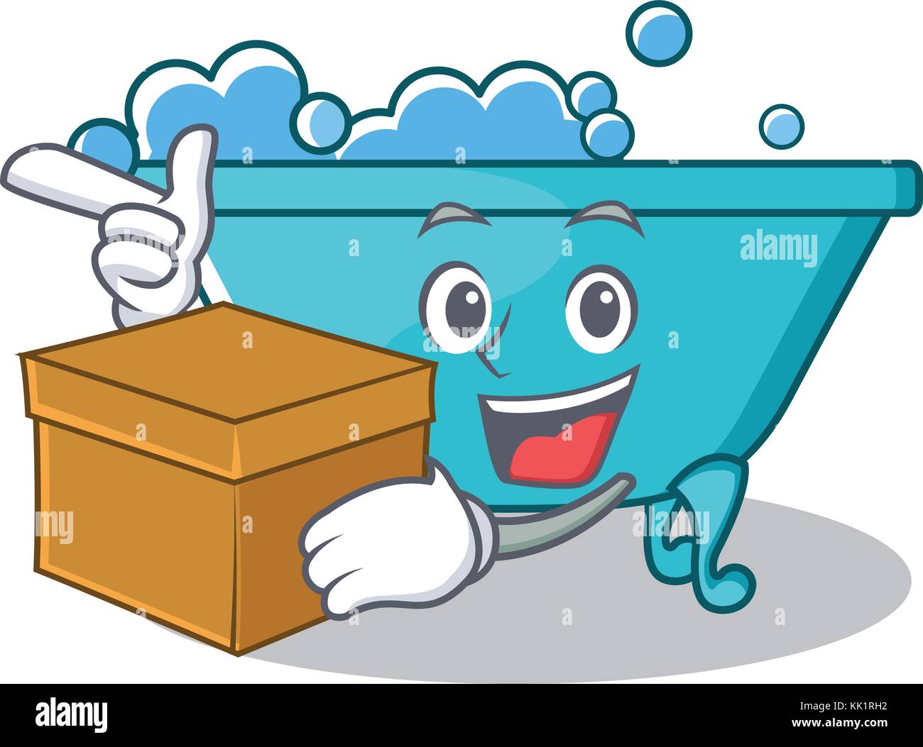 With box bathtub character cartoon style Stock Vector Image & Art - Alamy