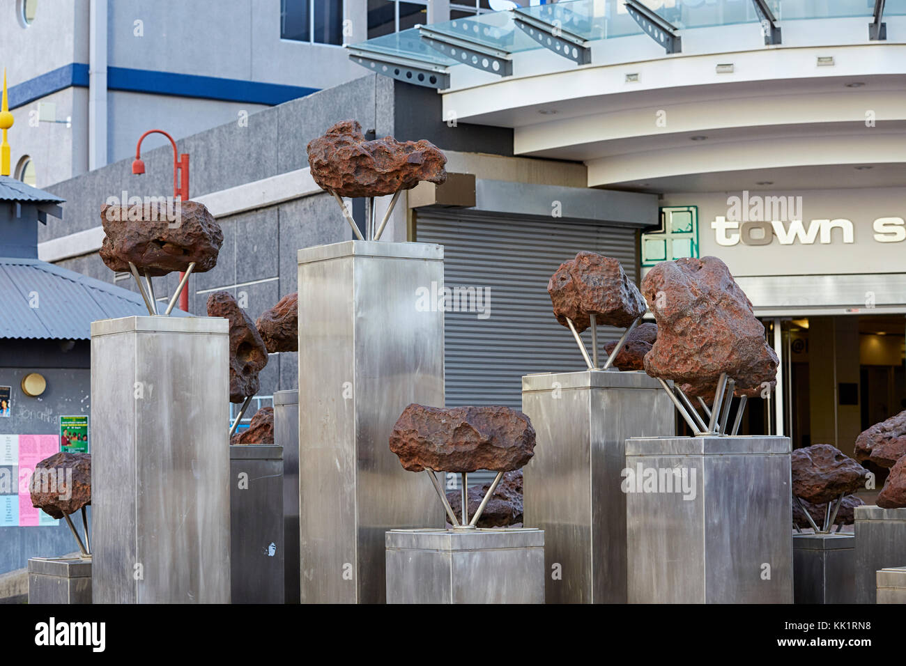 Gibeon meteorite fountain monument, Windhoek, Namibia, Africa Stock ...