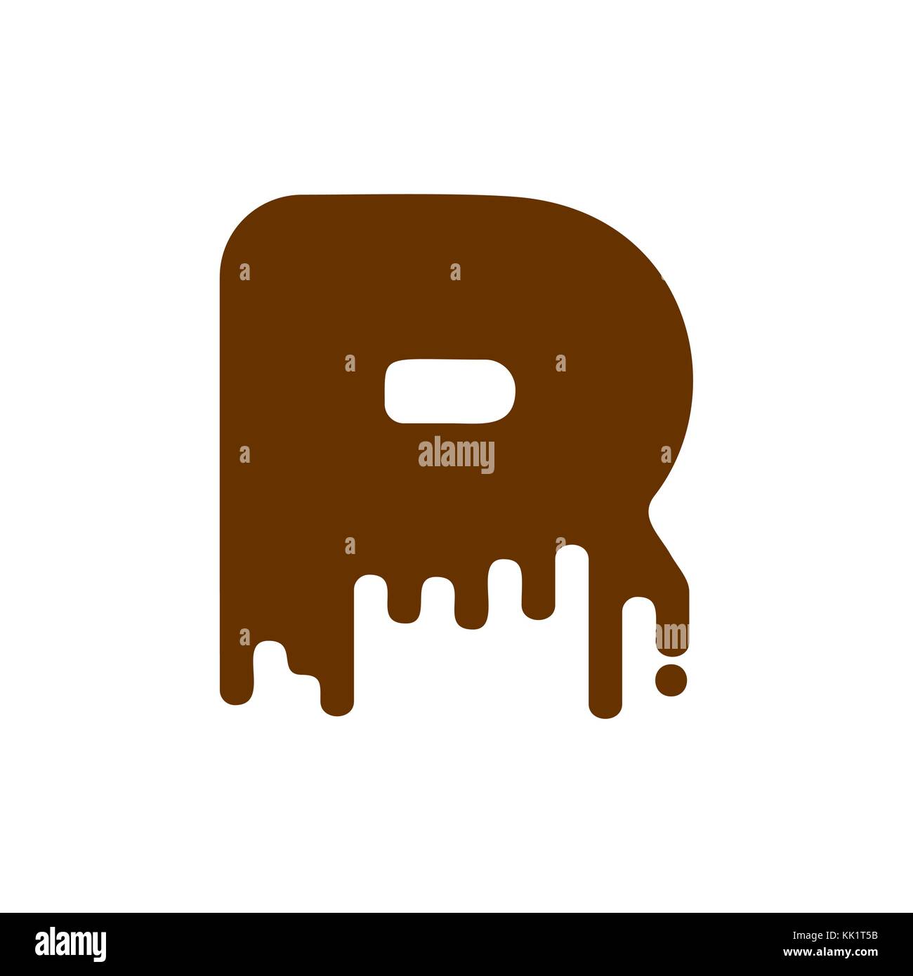 Letter R Chocolate font. sweetness alphabet. Liquid lettering. Sweet ...