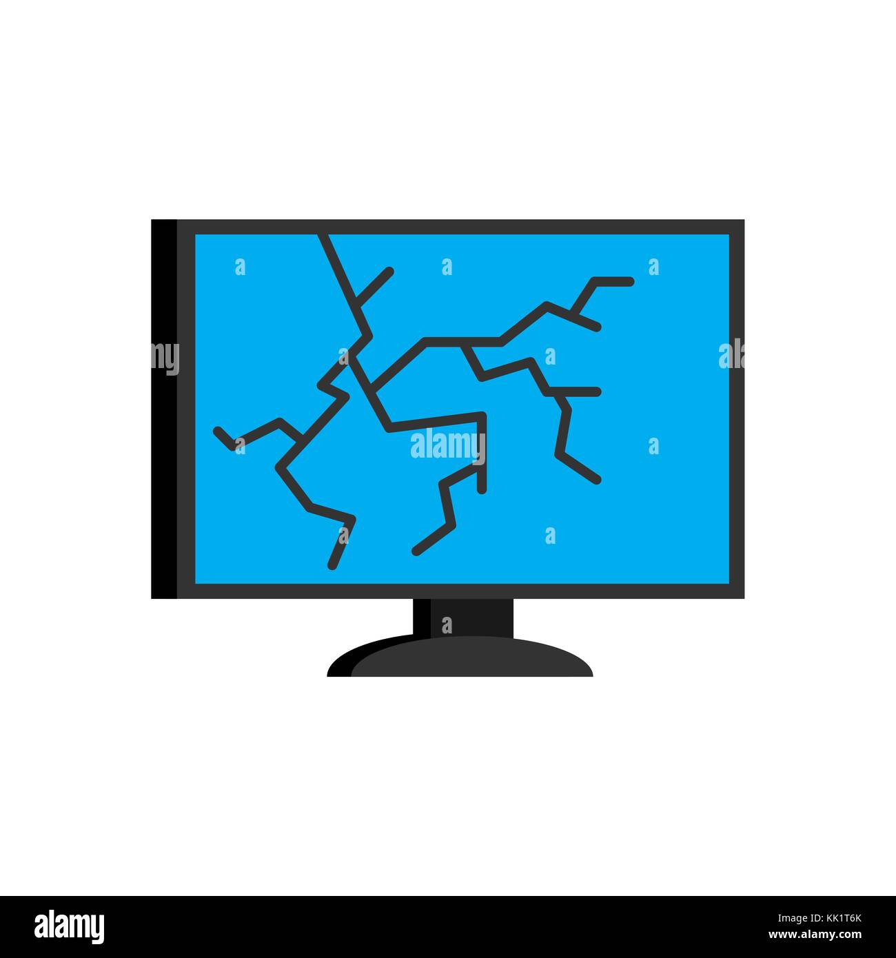 Broken lcd tv Stock Vector Images - Alamy
