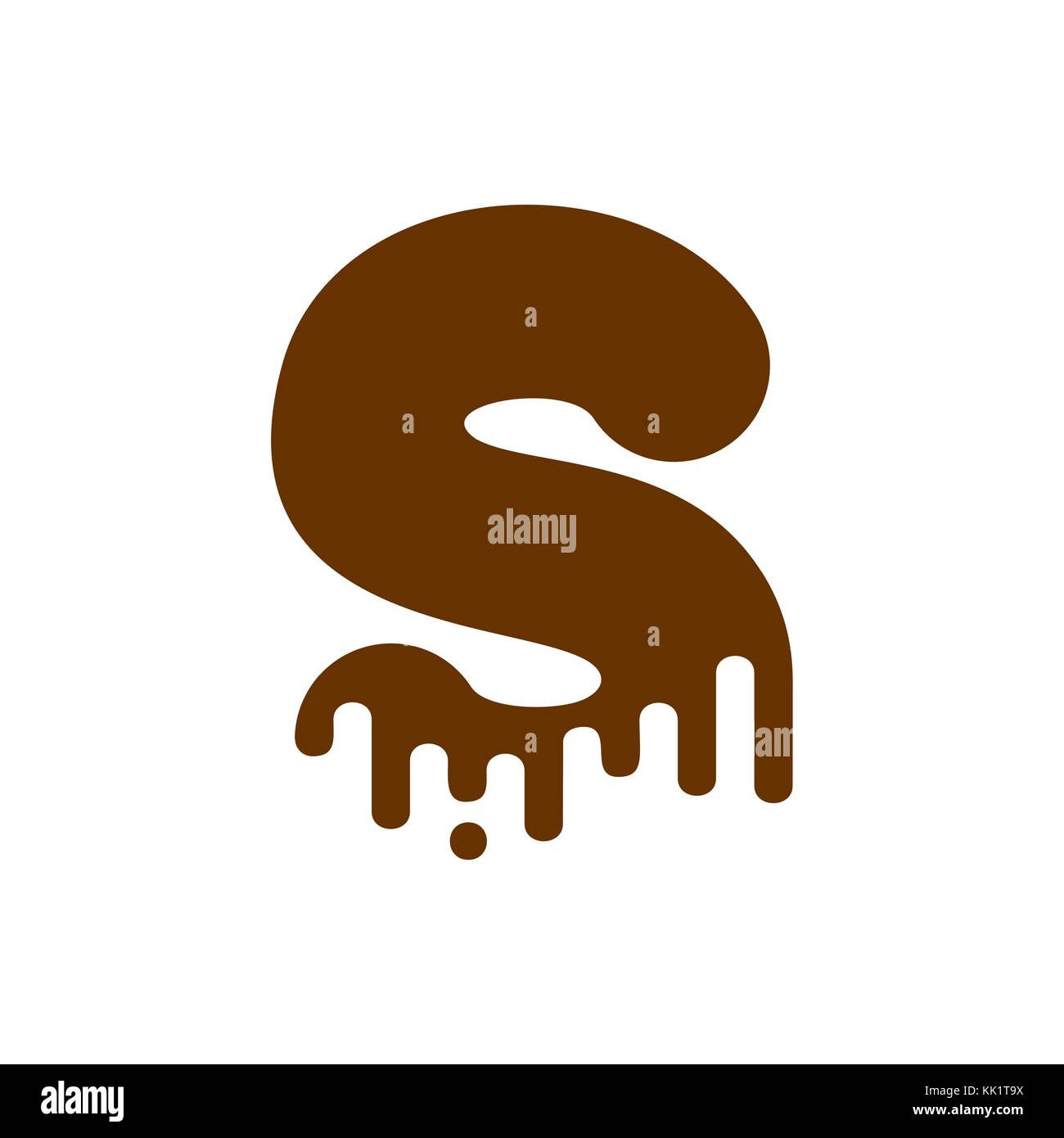 Letter S Chocolate font. sweetness alphabet. Liquid lettering. Sweet ...