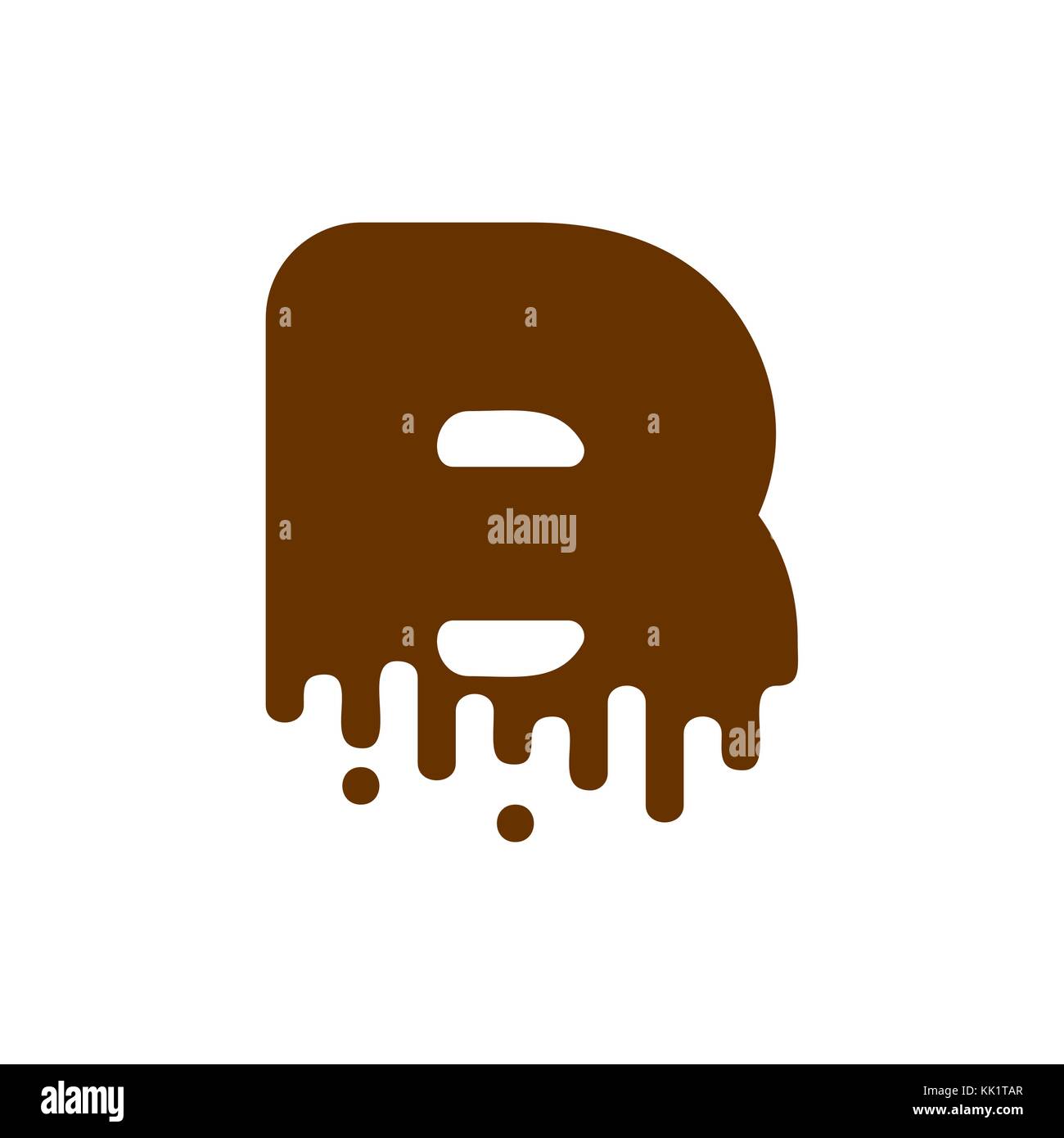 Letter B Chocolate font. sweetness alphabet. Liquid lettering. Sweet ...
