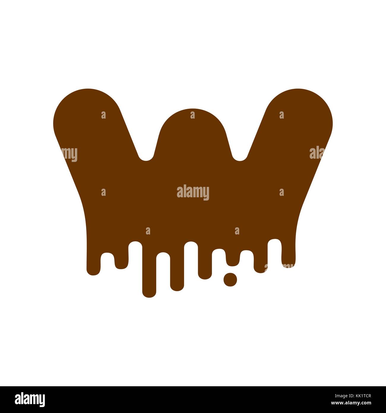 Letter W Chocolate font. sweetness alphabet. Liquid lettering. Sweet ...